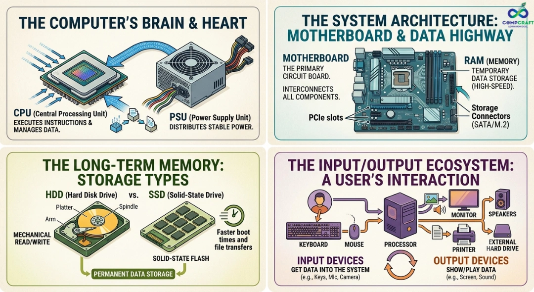 What Makes a Computer Work? Understanding the Basic Components - CompCraft
